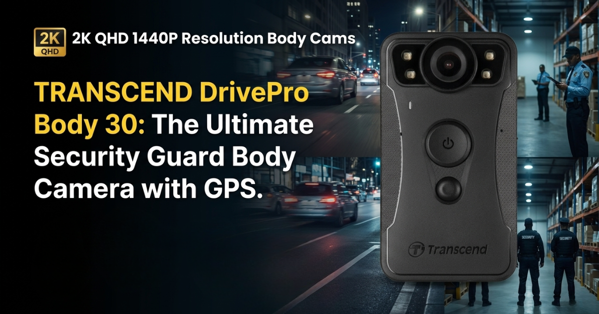 Security Guard Body Camera with GPS | Transcend DP30 2K QHD | CAMSTORE ...