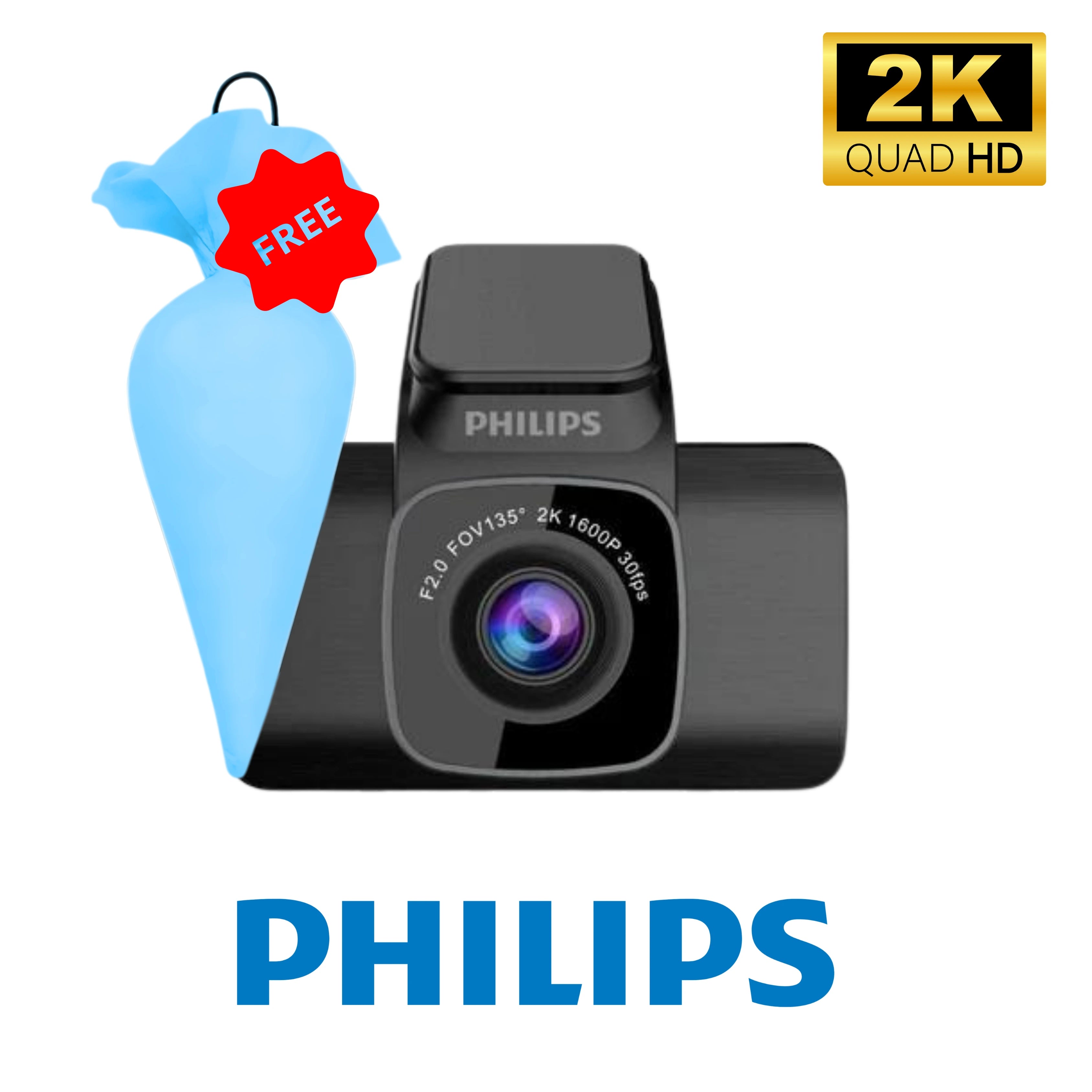 PHILIPS GoSure 5101 Dash Cam for Car, 2K QHD 1600p, G-Sensor | CAMSTORE ...